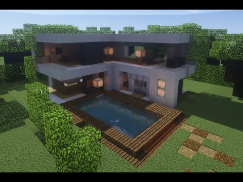 Minecraft: How to build a Modern House [starter Base] - YouTube