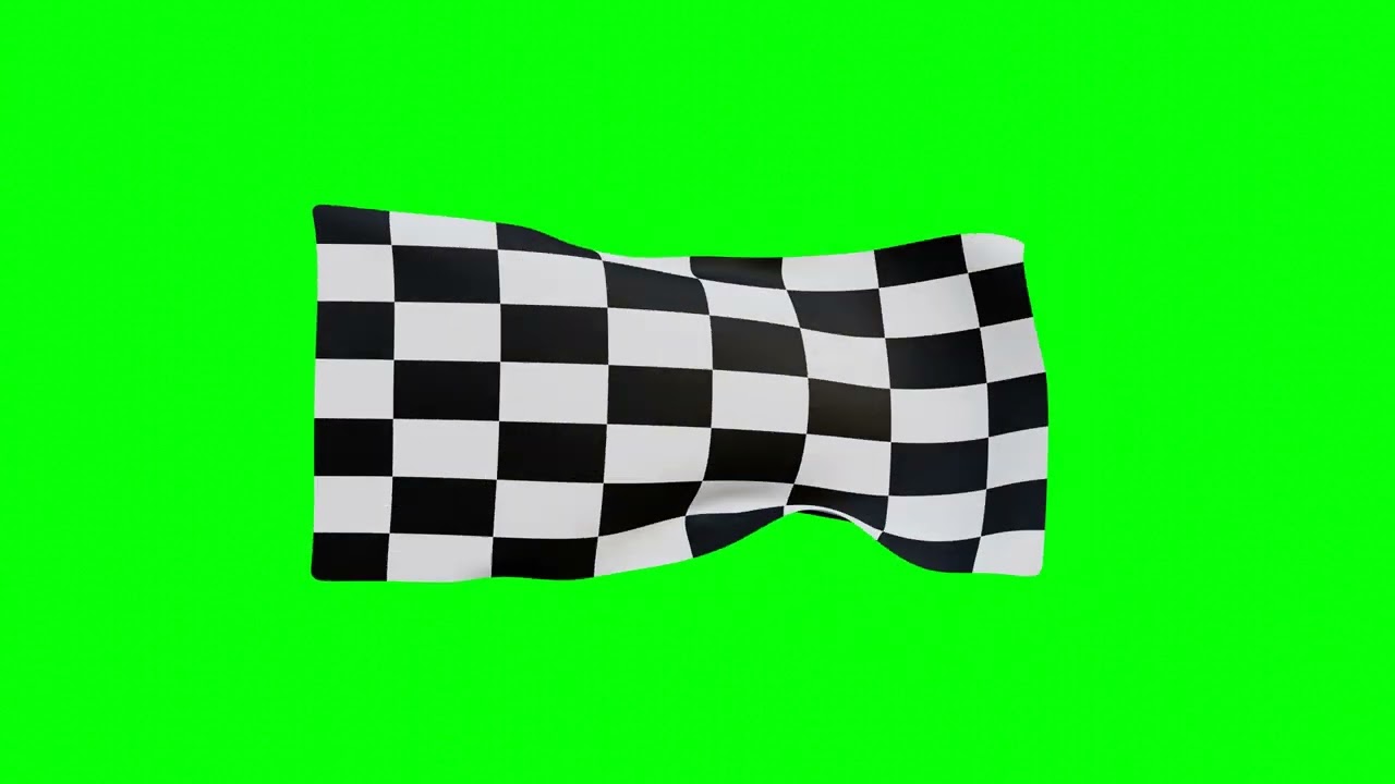 4K Checked/Finish Flag Green Screen | Free Footage - YouTube