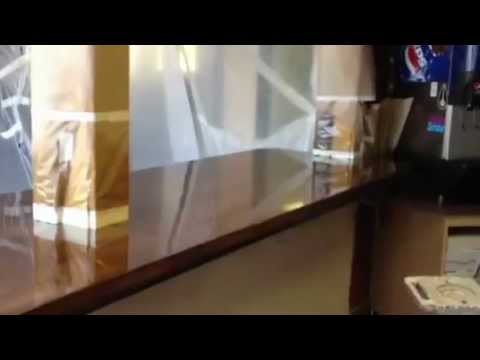 Polyurethane maple bar top East Coast Pizza by Maverick Painting - YouTube