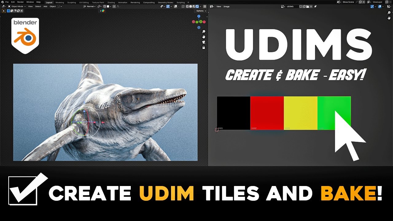 How to Set-Up and Bake UDIMS in Blender - YouTube