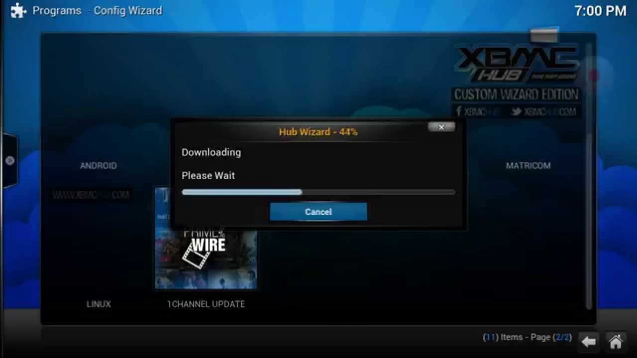 تثبيت Hub Wizard على XBMC ANDROID - YouTube