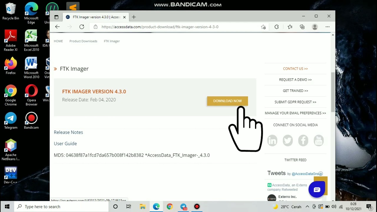 Tutorial download dan install FTK imager - YouTube
