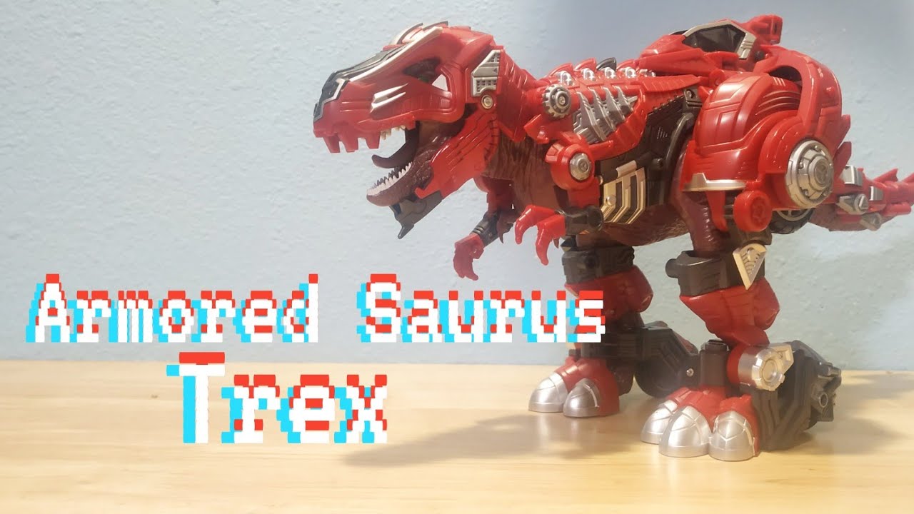 Armored Saurus DX Trex review Dino Riders - YouTube