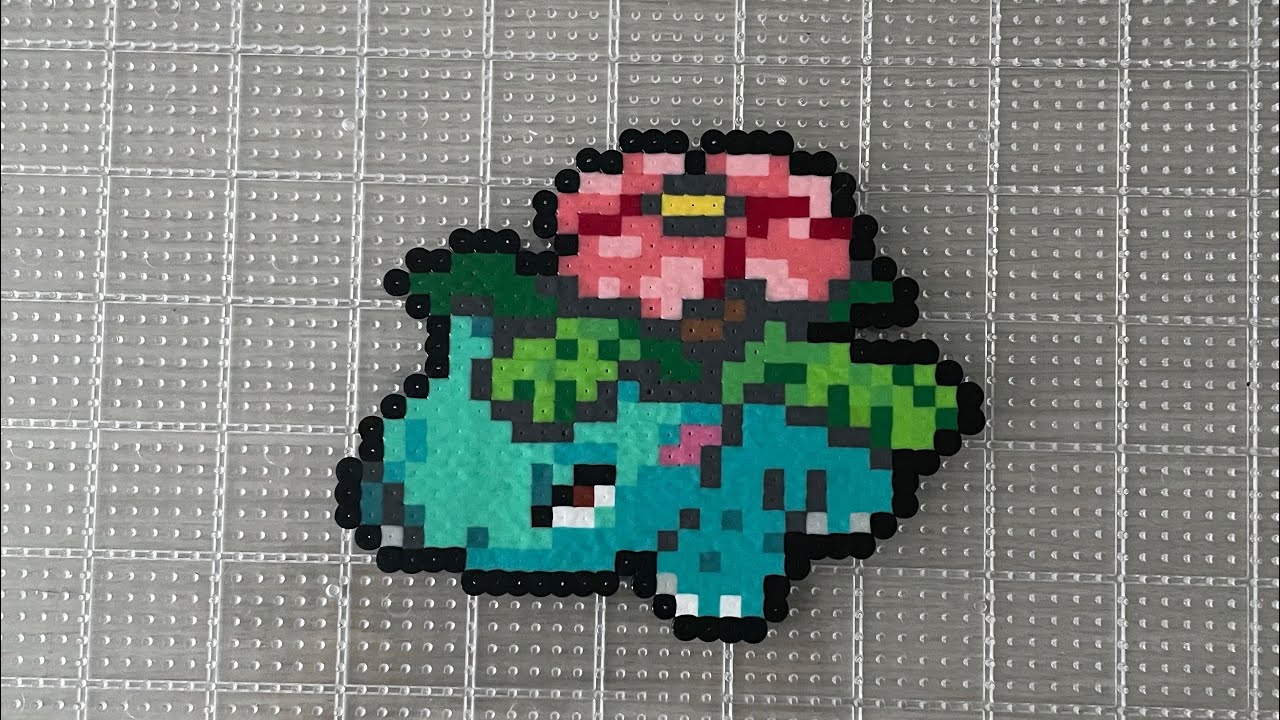 Venusaur Pokémon Perler Bead Timelapse - YouTube