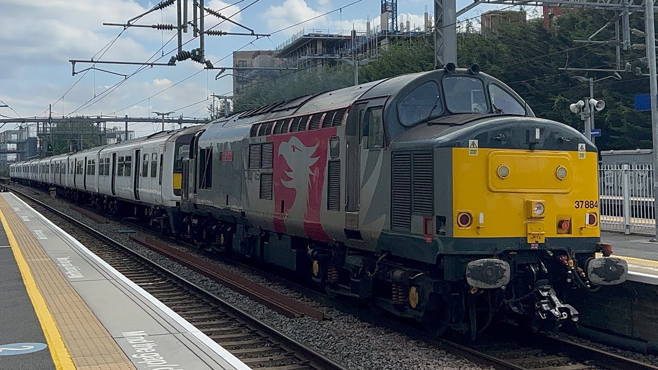 ROG Class 37 Dragging Ex Greater Anglia Class 321’s to Newport - YouTube