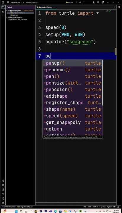 How To Draw Bangladeshi Flag Using Python Turtle | RITCHILS TECH | #shorts #shortvideo - YouTube