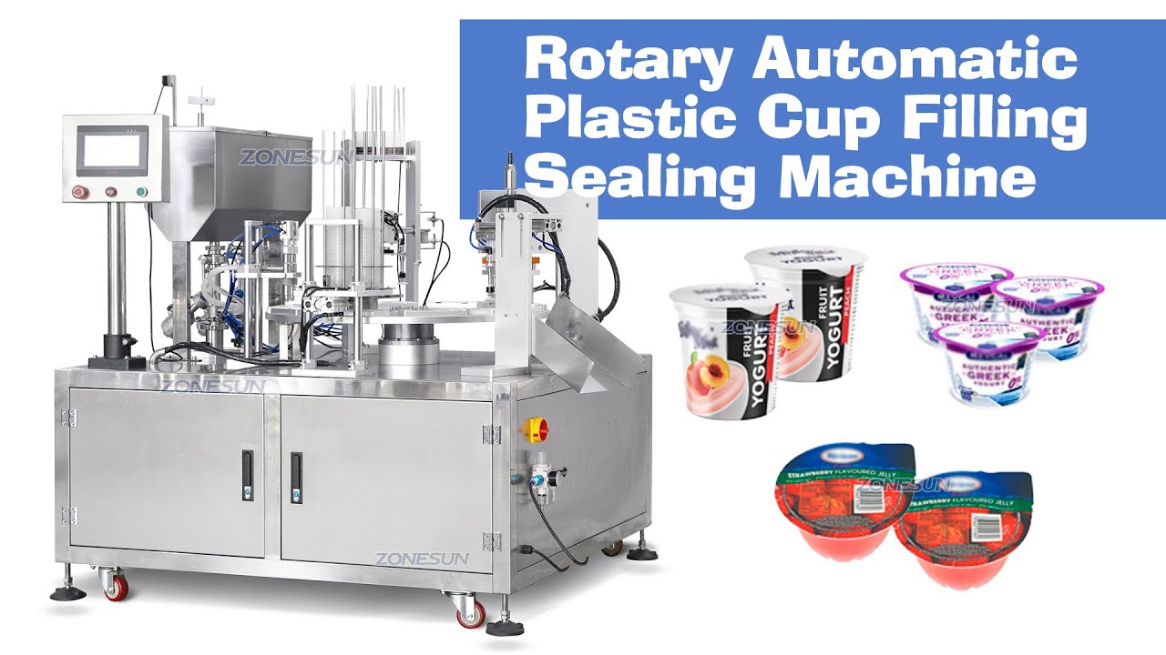 How to ues ZS-AFS02 Rotary Automatic Plastic Cup Filling Sealing ...