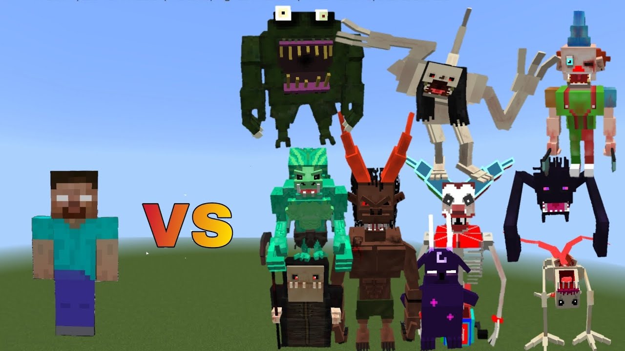 Herobrine vs Scary Bosses - Minecraft Mob Battle - YouTube