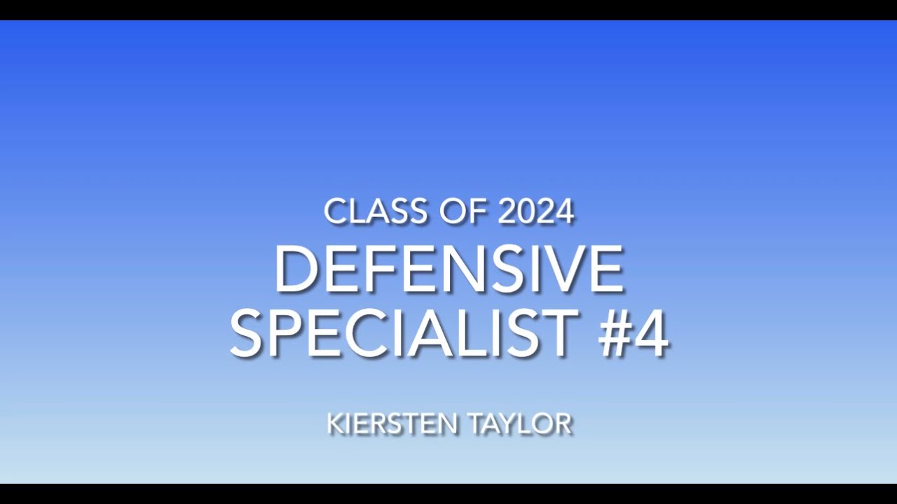 Kiersten Taylor Senior Highlights - YouTube