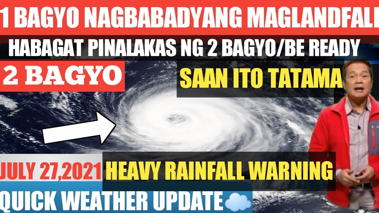 1 BAGYO MAGLALANDFALL|WEATHER UPDATE TODAY|JULY 27,2021|PAG ASA WEATHER ...