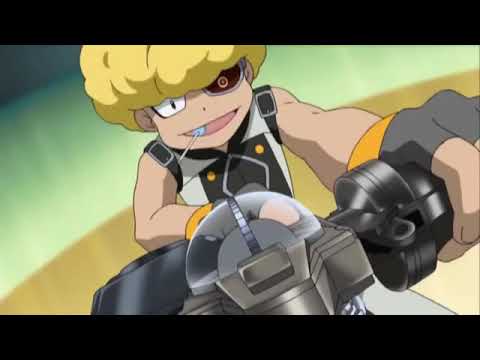 Benkei Battling with Captain Capri. In Beyblade Metal Fusion Episode 40 ...