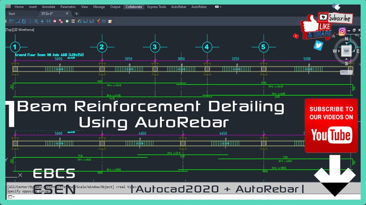 Beam Reinforcement Detailing Using Autorebar 1 | EtazDc - YouTube