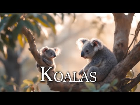Wildlife in 4K - Koala Bears Living in Eucalyptus Forest