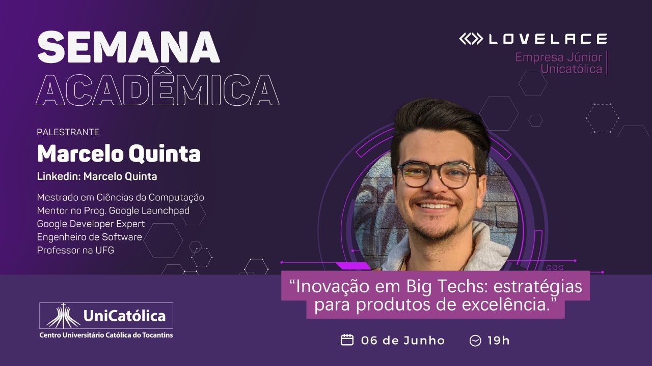 INOVAÇÃO EM BIG TECHS com MARCELO QUINTA - SEMANA ACADÊMICA UNICATÓLICA ...