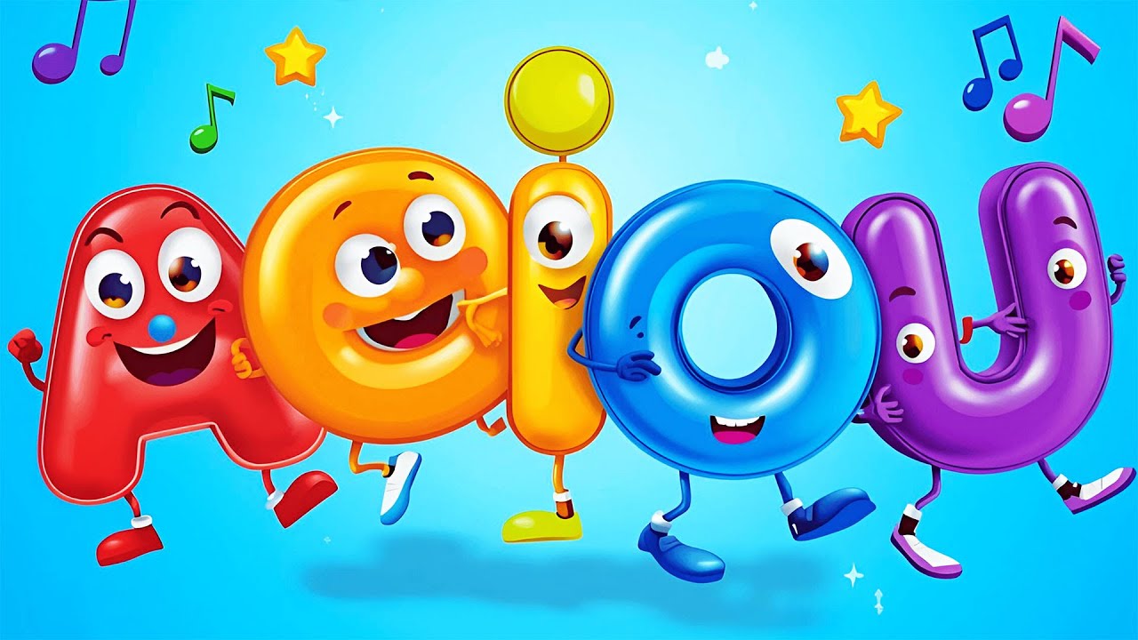 The Vowels Song | Learn A - E - I - O - U | Fun Kids Phonics Song ...