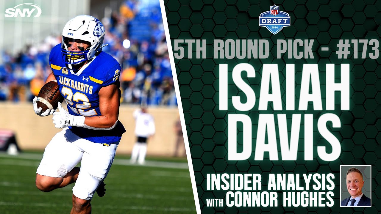 A closer look at the Jets fifth-round pick RB Isaiah Davis | SNY - YouTube