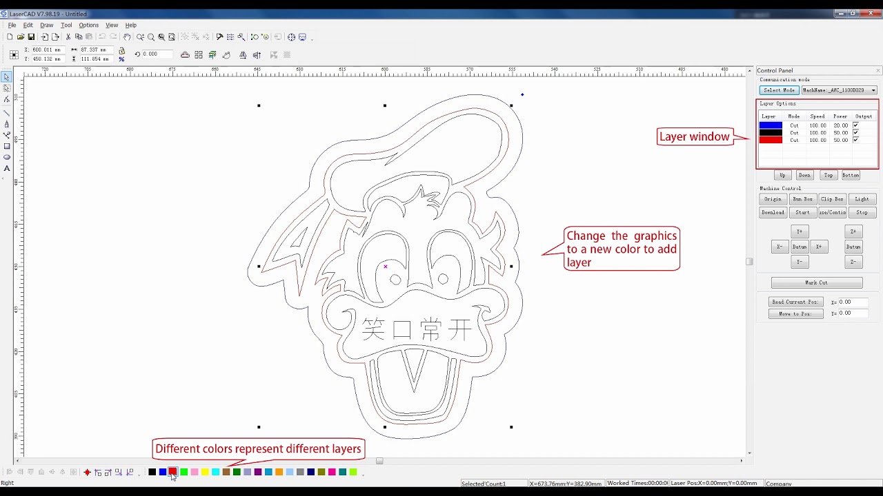 LaserCAD 05 How to Add or Delete Layer - YouTube