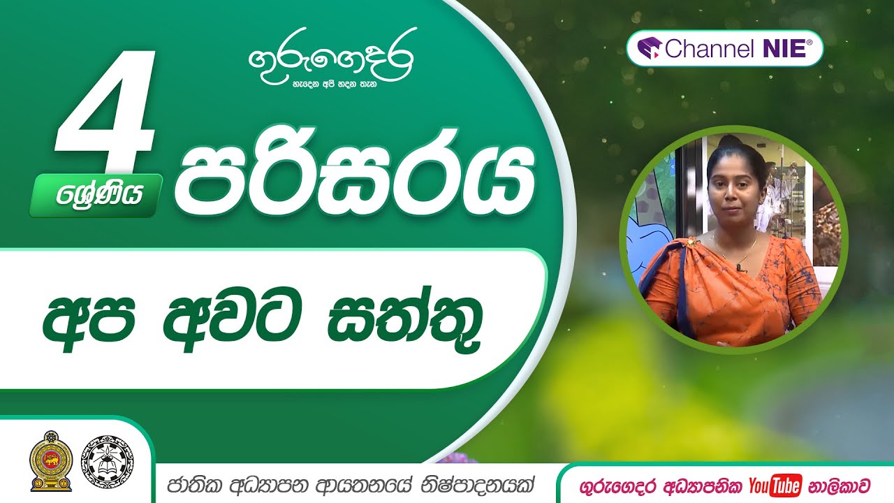 අප අවට සත්තු 04 ශ්රේණිය පරිසරය Youtube