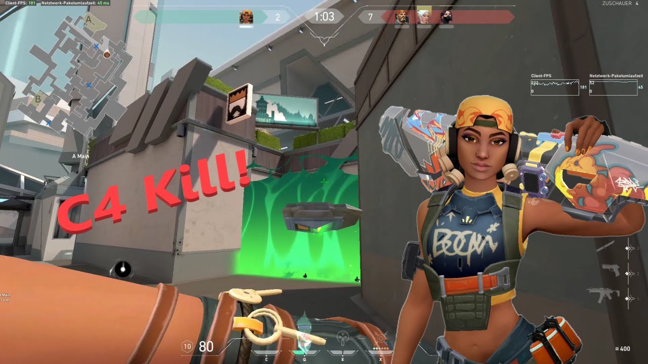 Raze C4 kill Gameplay in neuem Riot Games Spiel Valorant - YouTube