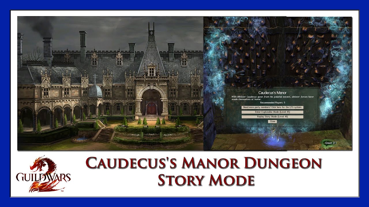 Guild Wars 2 - Caudecus's Manor Dungeon (Story Mode) - YouTube
