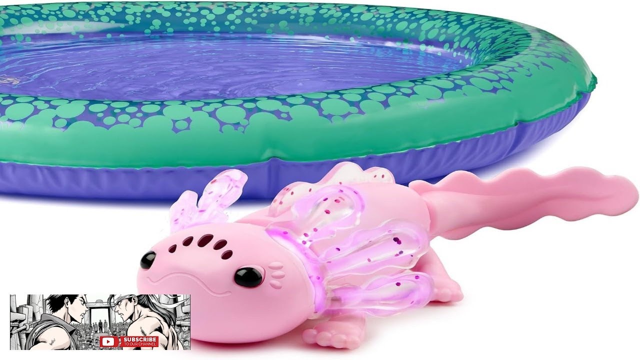 Fingerlings Interactive Baby Axolotl with Inflatable Pool Alix Swims ...