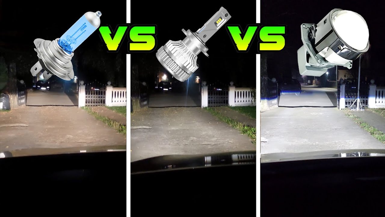 BULB COMPARISON H7 ULTRA BRIGHT vs LED vs Bi LED PROJECTORS - YouTube