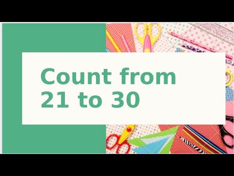 Learn to count from 21 to 30 | counting 21 to 30 | Kids learning ...