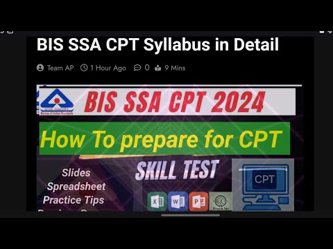 How to prepare for BIS SSA CPT | SSA COMPUTER PROFICIENCY TEST # ...
