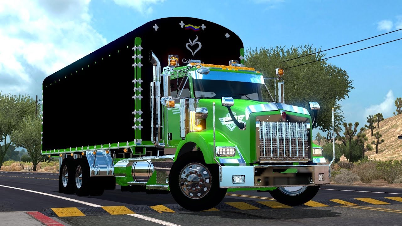 CAMIÓN DOBLE TROQUE KENWORTH T800 CARPADO! | CORRIENDO EN CARRETERA ...