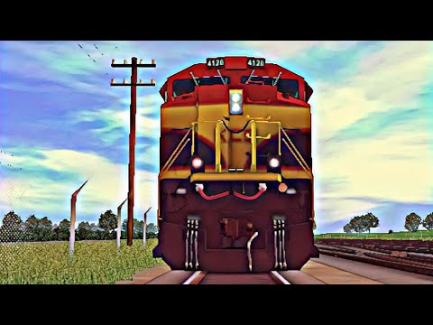 KCS SD70ACe 4120 y KCS ES44AC 4709 [Trainz Mobile] - YouTube