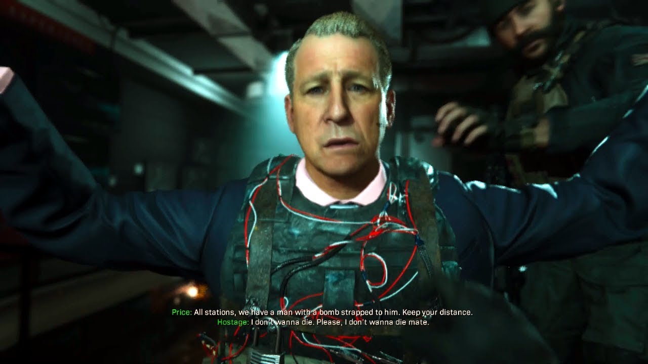 Captain Price Throws Man with Explosive Collar to his Death - Call of ...