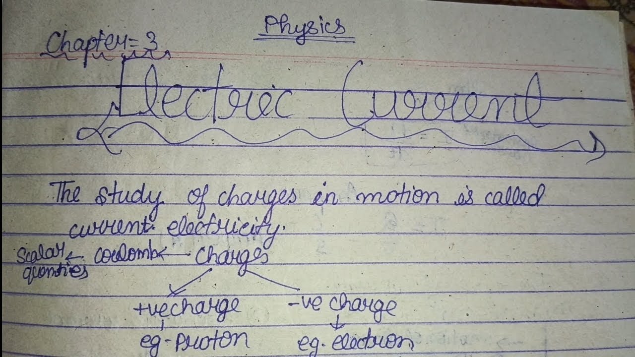 Physics class 12 Notes Chapter Electric current - YouTube