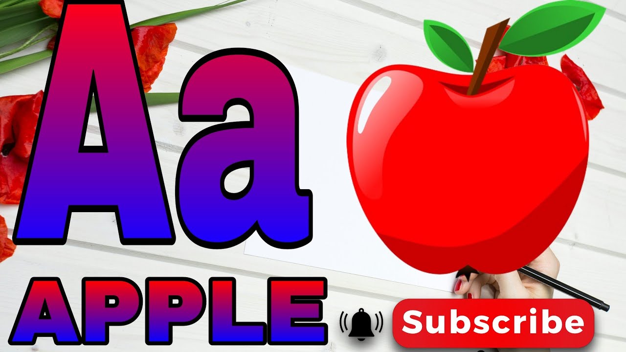 One two three,A for Apple 🍎, ABC, ABCD, 123, 123 Numbers, learn to ...