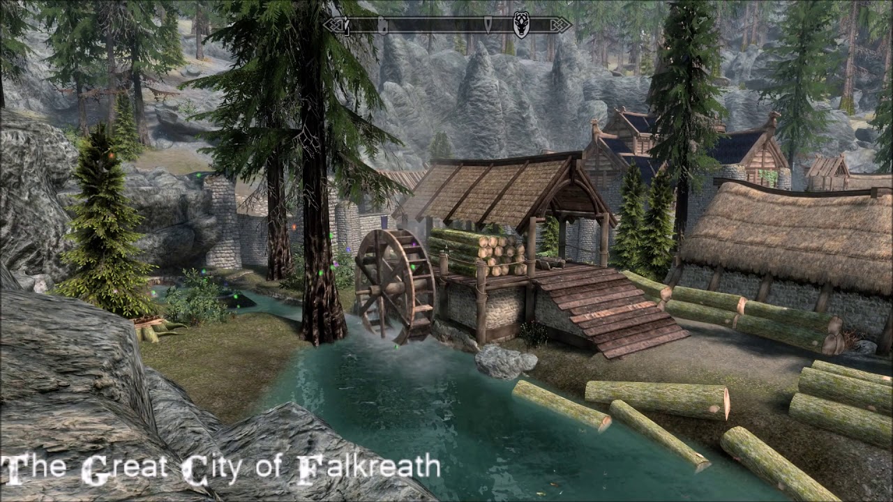 The Great City of Falkreath - Skyrim Special Edition Overhaul Mod - YouTube