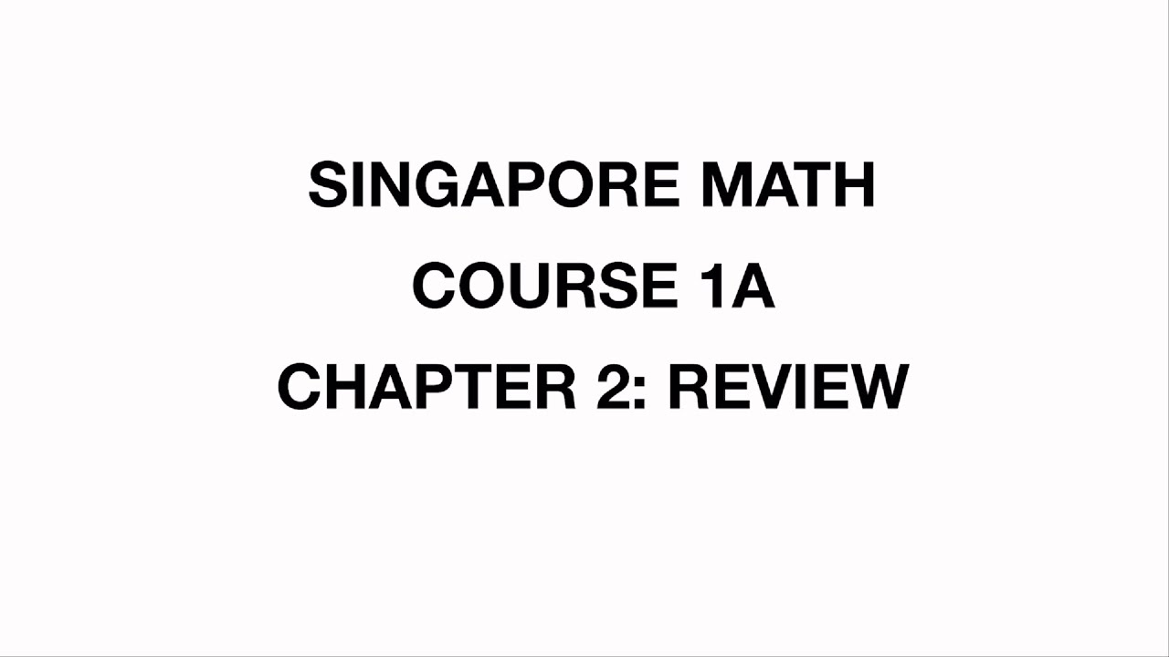Chapter 2: Number Lines and Negative Numbers - Review (Course: 1A - Singapore Math) – grade 6 ...