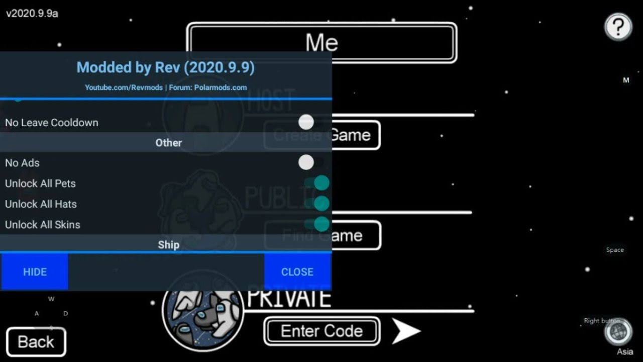 ( MOD REV ) Among US - VVIP MENU ALL UNLOCK - YouTube