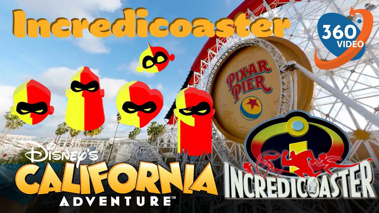 Incredicoaster Front Seat Full Ride - 360° video - 6.1K | Disney's ...