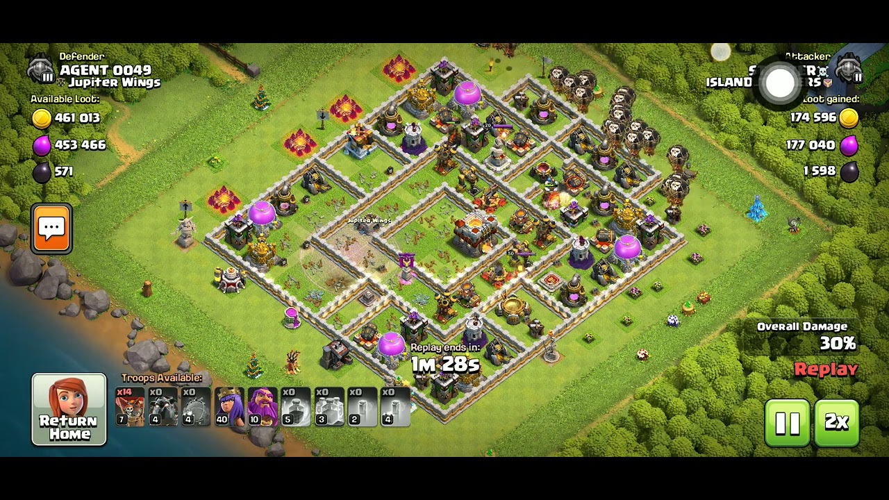Super wizard+invisibility spell attack th11 | lavaloons TH11-COC - YouTube