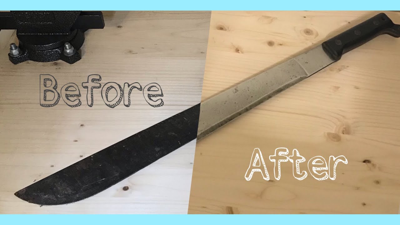 My First Restoration - Old Rusty Machete - YouTube