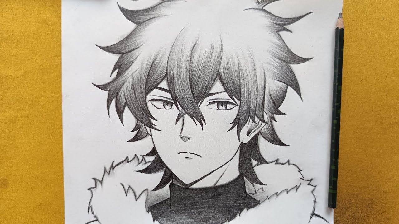 How to draw Yuno Grinberryall - step by step || Yuno from Black Clover ...