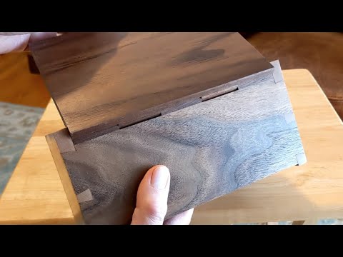 Making the Hidden Wood Dowel Hinge Box - YouTube
