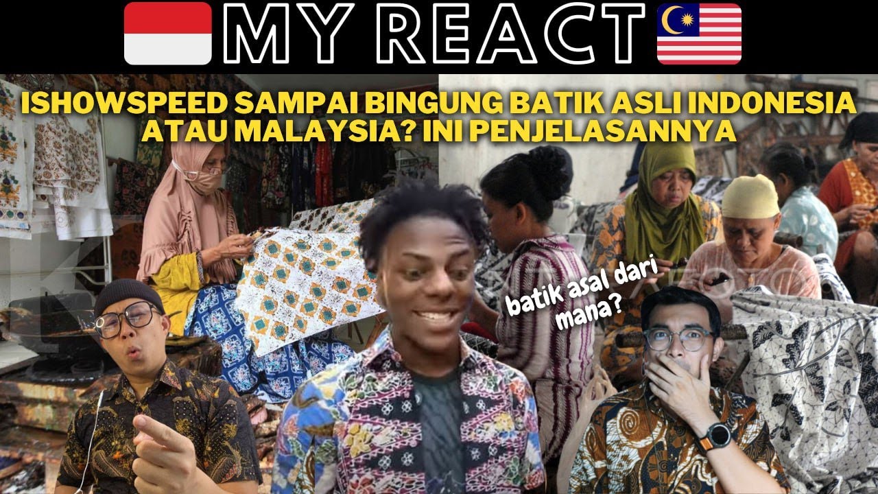 ISHOWSPEED SAMPAI BINGUNG BATIK ASLI INDONESIA ATAU MALAYSIA? INI ...
