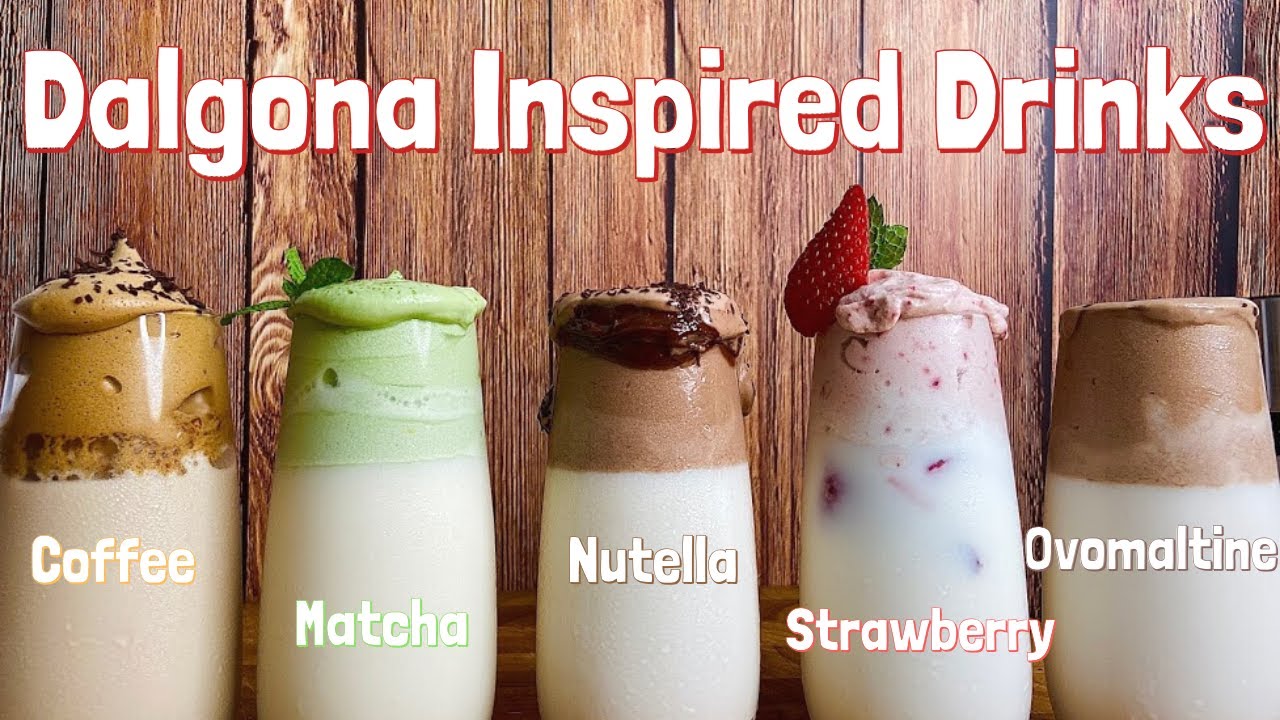 Dalgona Whipped Drinks | How To Make 5 Incredible Flavours - YouTube