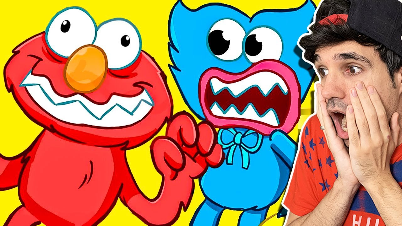 HUGGY.EXE vs ELMO.EXE !! (Poppy Playtime Animation) - YouTube