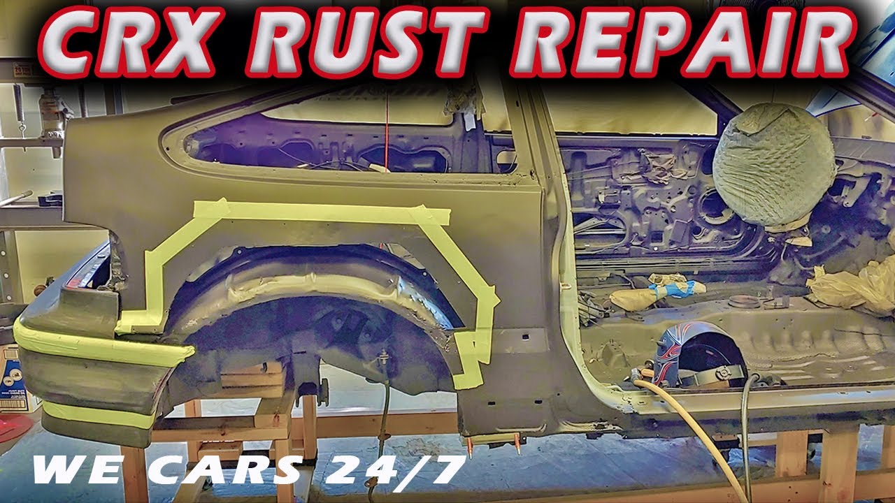 HONDA CRX PATCH PANELS INSTALLED!! - YouTube