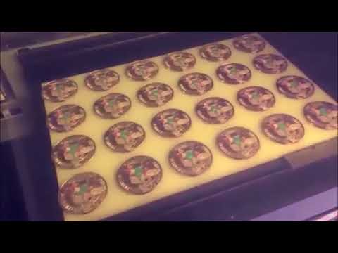 Focus coin metal digital printing machine uv printer - YouTube