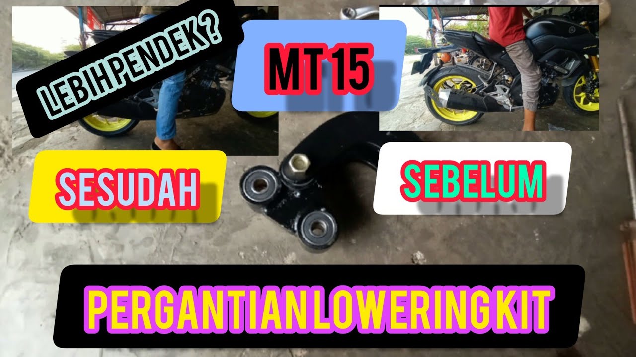PERGANTIAN LOWERINGKIT YAMAHA MT 15|| R15 V 3||VIXION - YouTube
