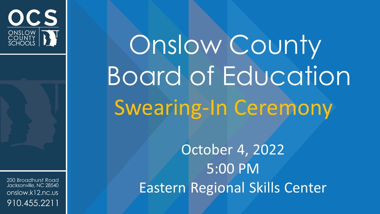 Board of Education Special Called Meeting - Swearing-In Ceremony - Oct ...