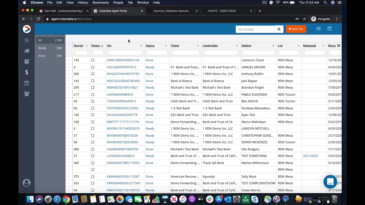 Invoice Tab in Cleardata - YouTube