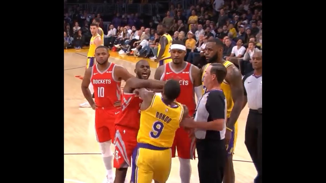 Rajon Rondo and Chris Paul Fight Oct 20 2018 - YouTube